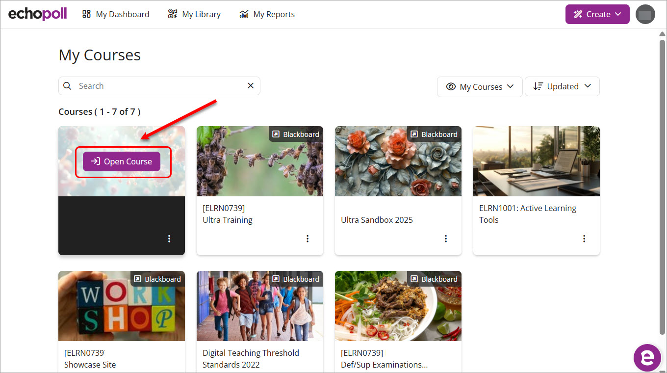 EchoPoll - Share poll resources from EchoPoll dashboard (Ultra) - eLearning - University of ...